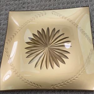 Dining | Gold Glass Serving Platter | Poshmark
